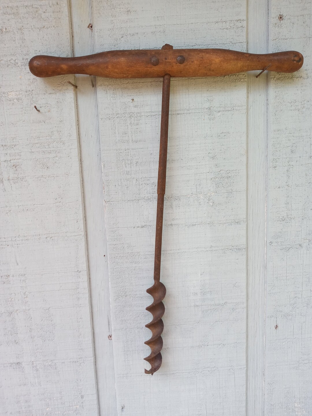 Antique Fence Barn Auger Primitive Farm Tool Drill 1-1/2 - Etsy