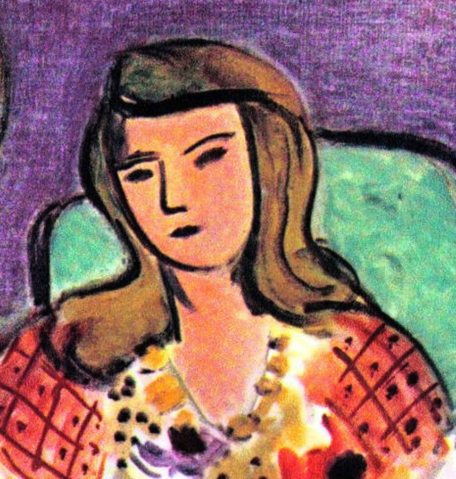 Matisse 1948 LITHOGRAPH +COA Young Girl With Violet Anemones. Unique ...