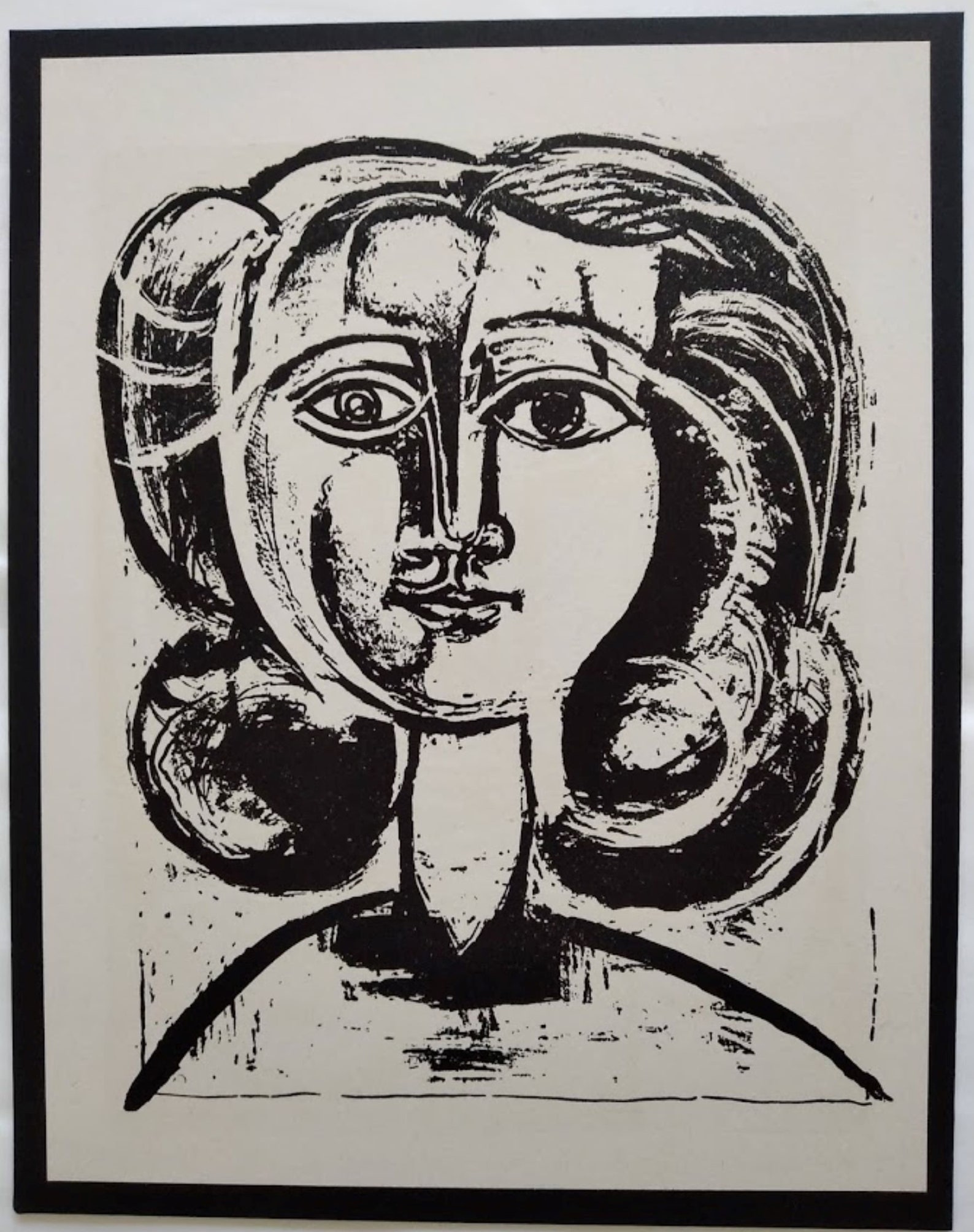 PABLO PICASSO 1956 Lithograph W/coa. Young Girl 1945, Picasso Art Print ...