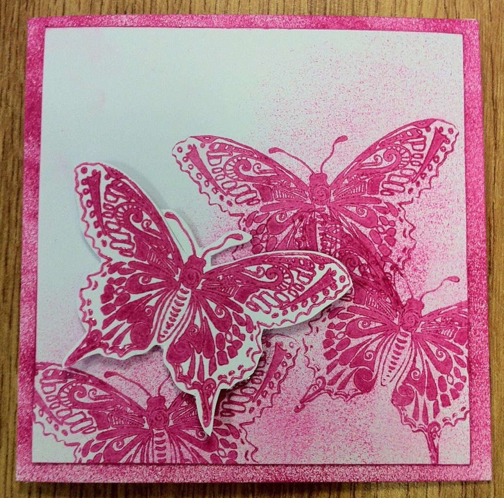 Butterfly greetings card pack of 5 various colours | Etsy