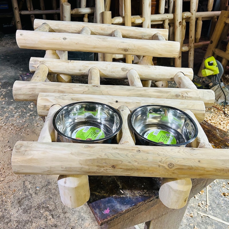 Rustic Dog Bowl - Etsy
