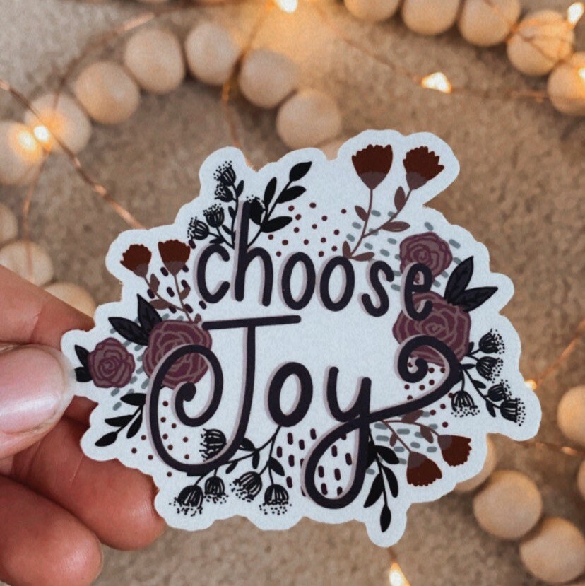 Choose Joy sticker happy floral pastel Stickers, Labels & Tags Paper ...