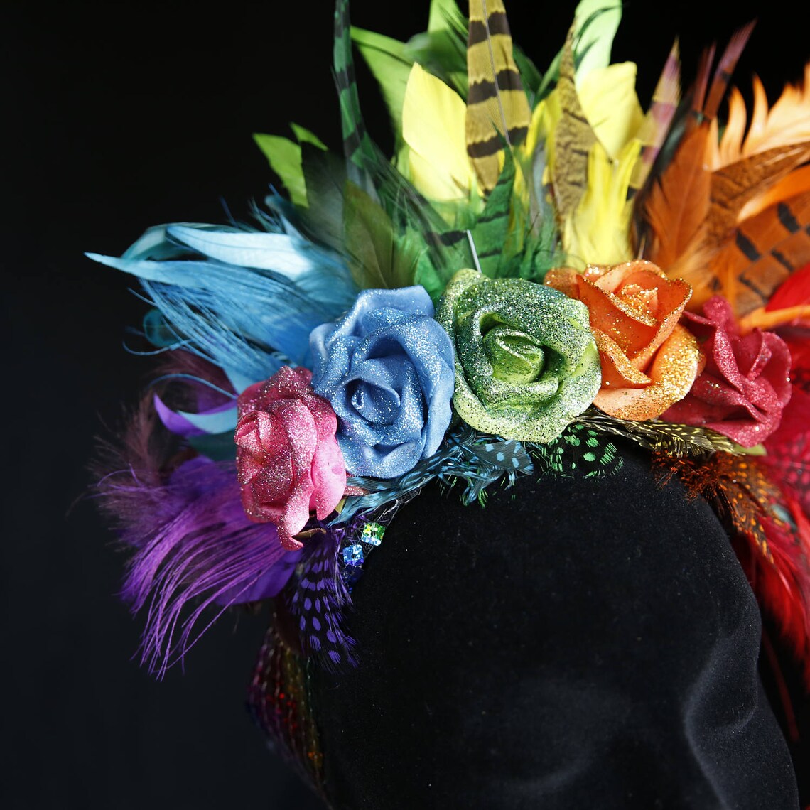 Rainbow Headdress, Pride Headpeice, Festival Headpiece. - Etsy UK