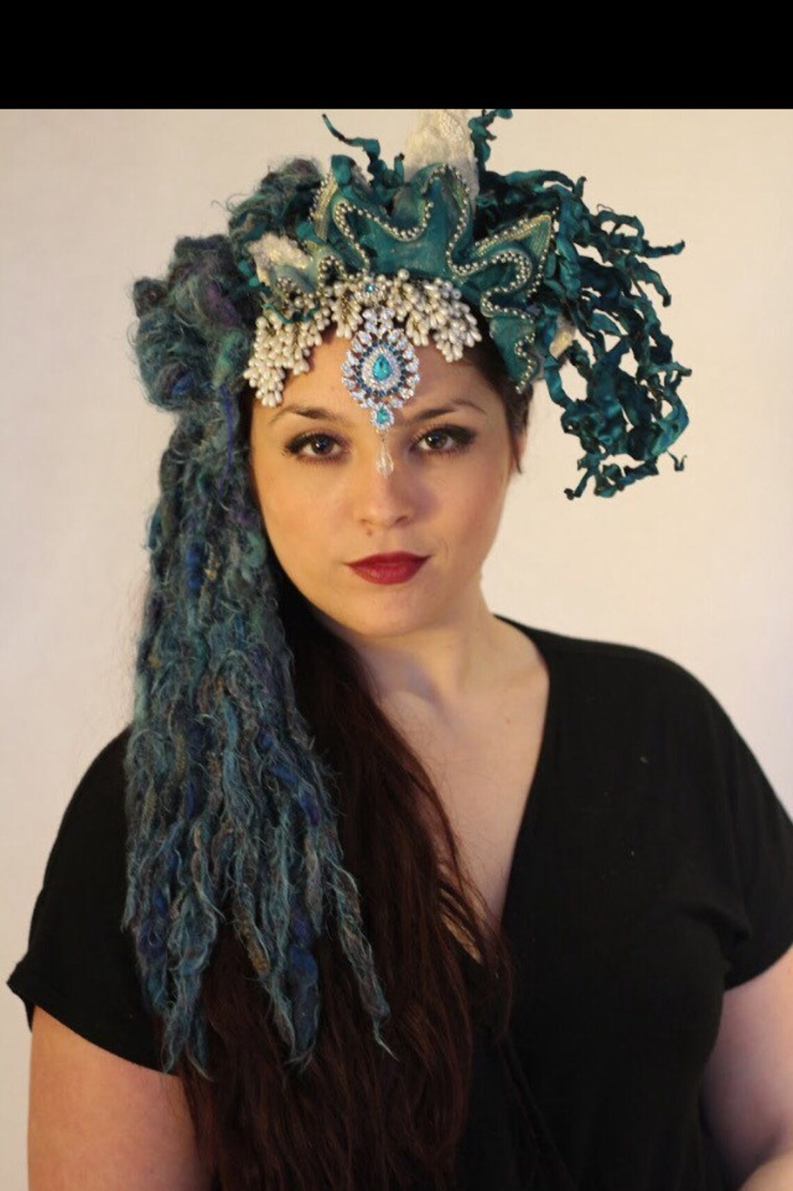 Sea Queen Headdress, Festival Headpiece, Beapoke Headdress, Sea ...