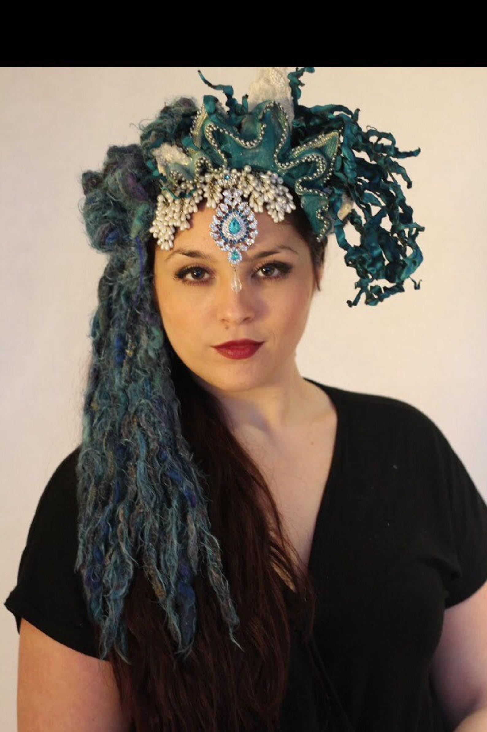 Sea Queen Headdress, Festival Headpiece, Beapoke Headdress, Sea ...