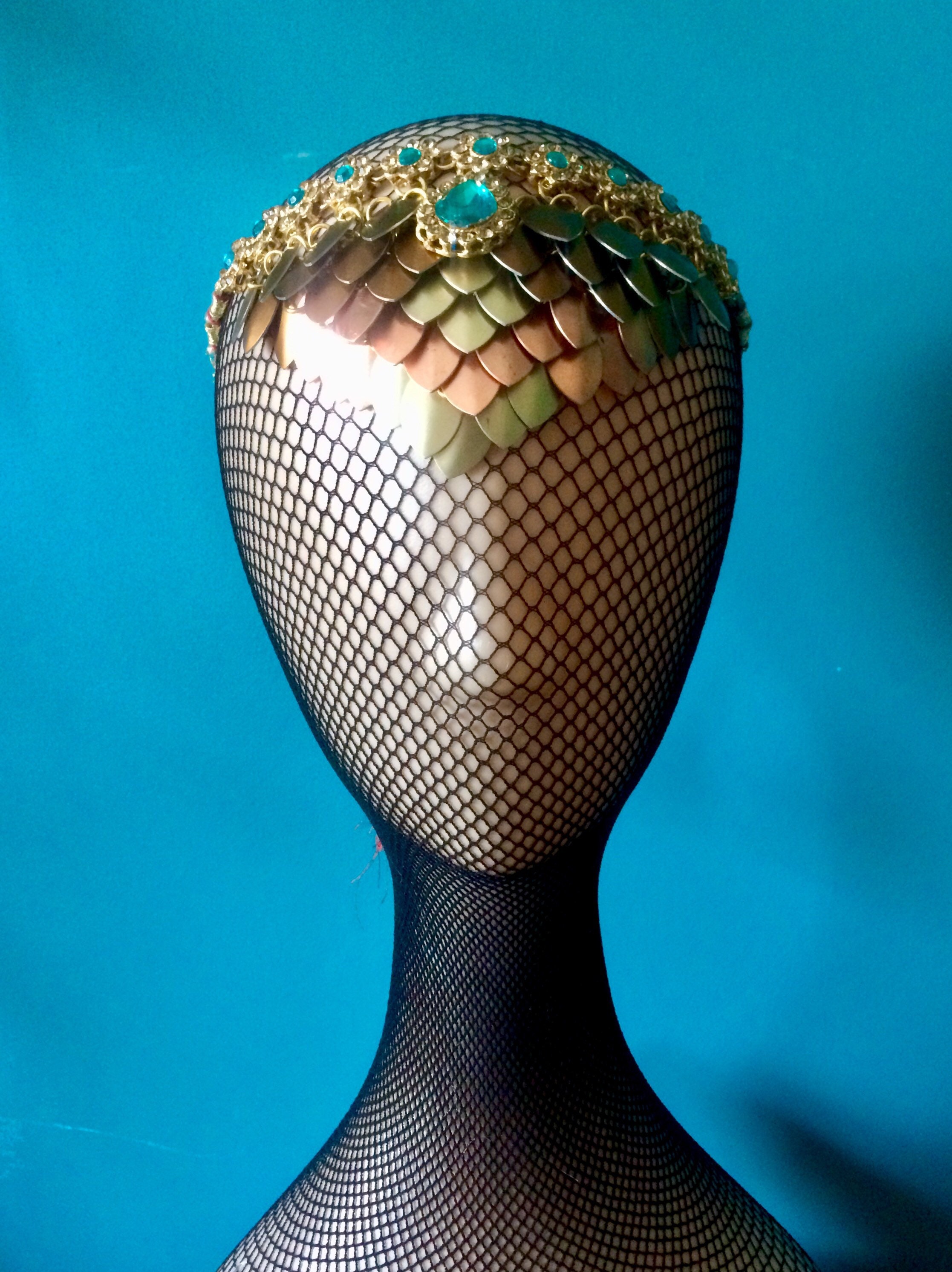 Scale Maille Dragon Armour Headpiece, Viking Warrior With Game of ...