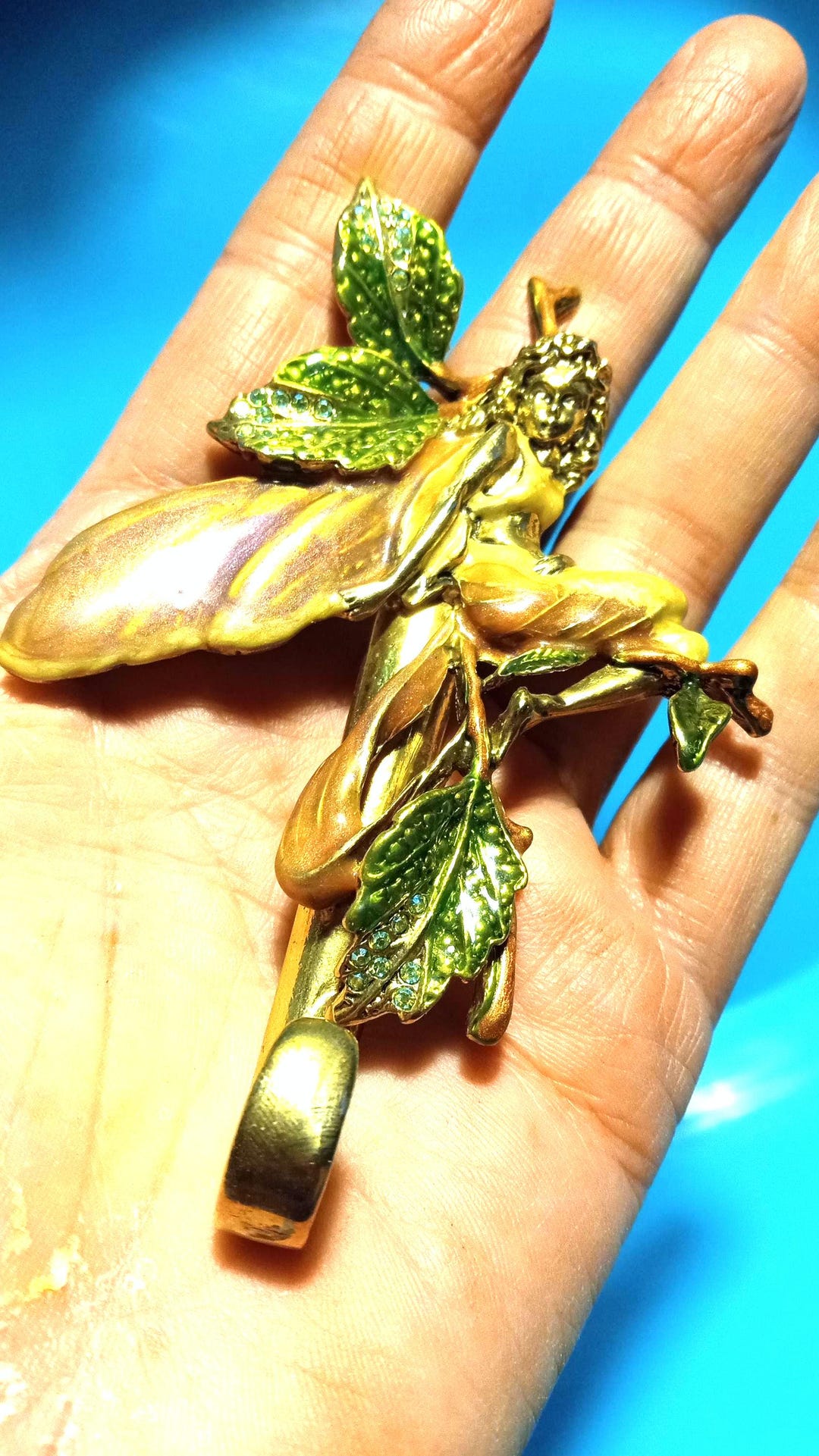 Vintage New Kirk's Folly Fairy Wall Hook Detailed Thick Textured Enamel ...