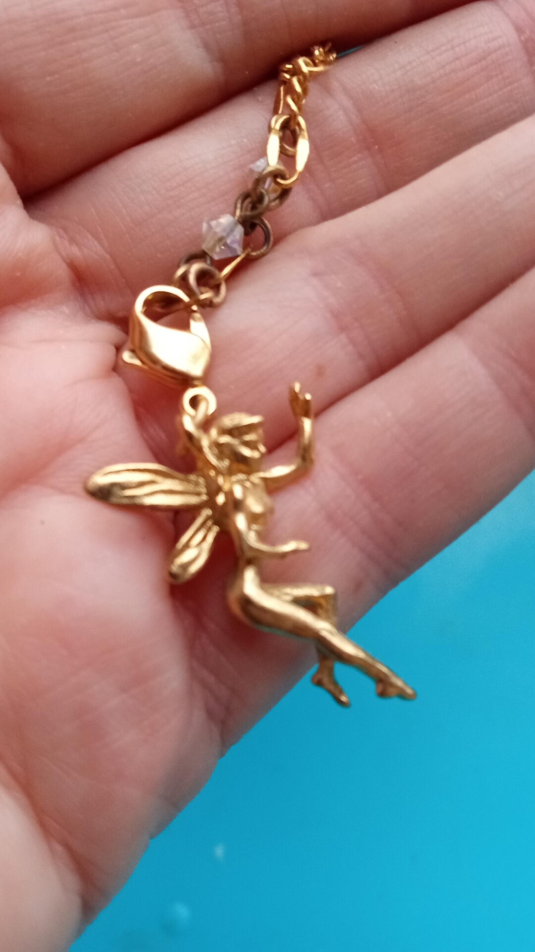 Classic Kirk's Folly Fairy Pendant Clip on Shiny Gold .metal Great ...