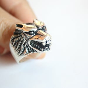 Wolf Man Ring, Men's Rings, Handmade Men's Jewelry Rings for Mens Rings ...