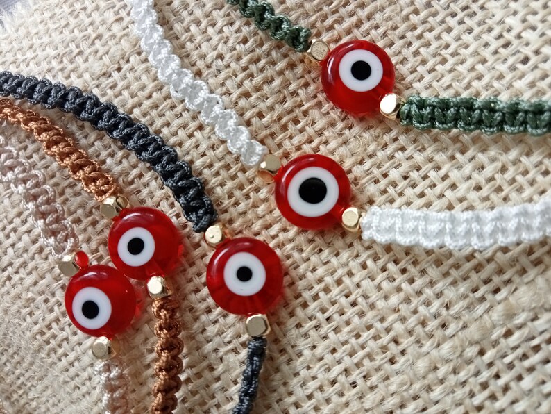 Red Evil Eye String Bracelet, Mal De Ojo for Protection Womens Jewelry ...
