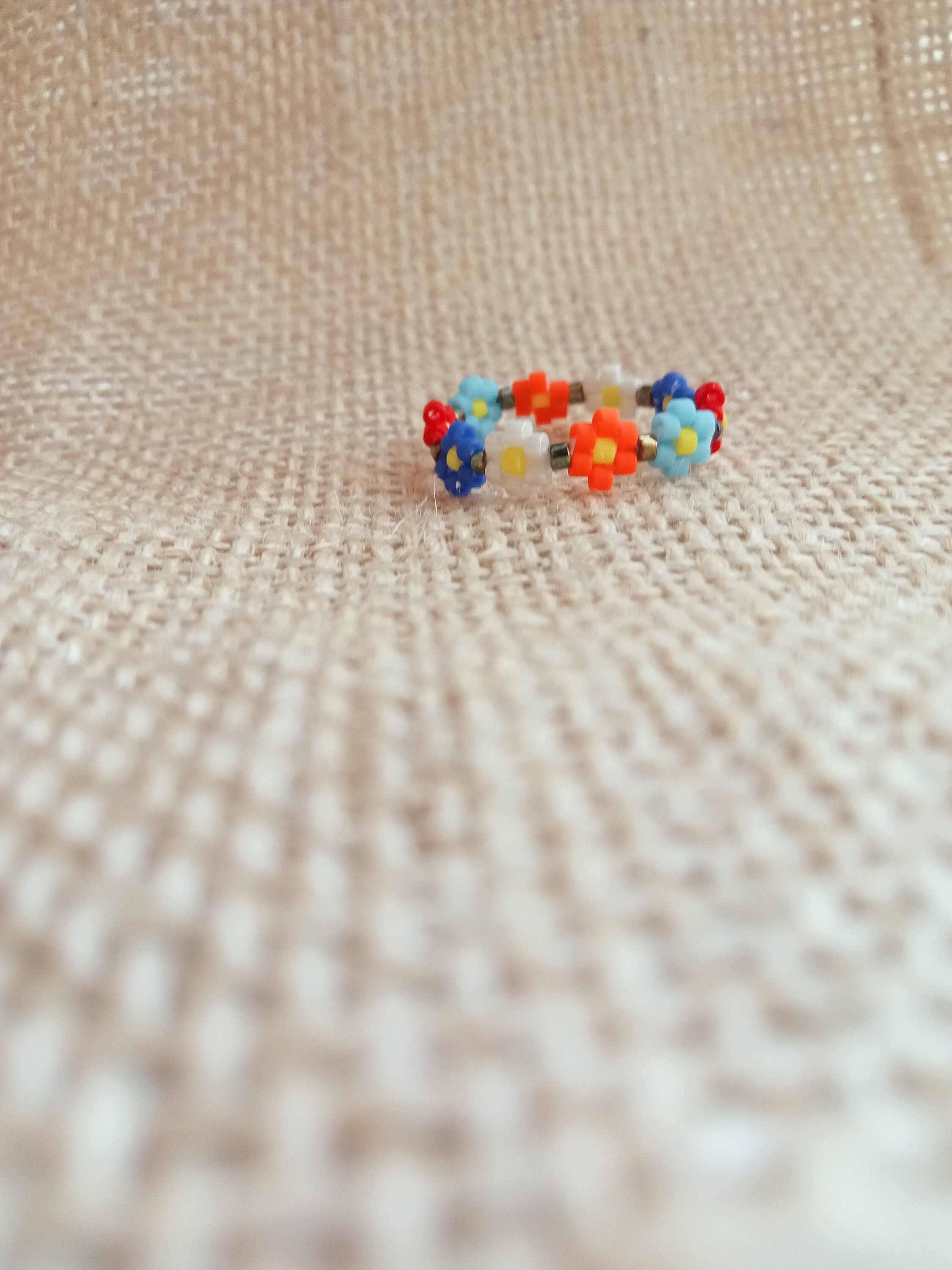 Miyuki Ring, Flower Band Miyuki Ring, Daisy Ring, Rings, Delicate ...