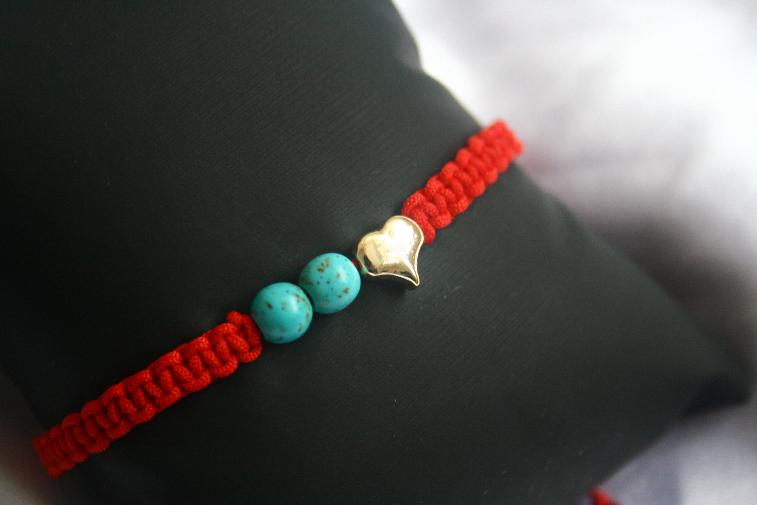 String Bracelet, for Protection Womens Jewelry, Turquoise Stone Anklet ...