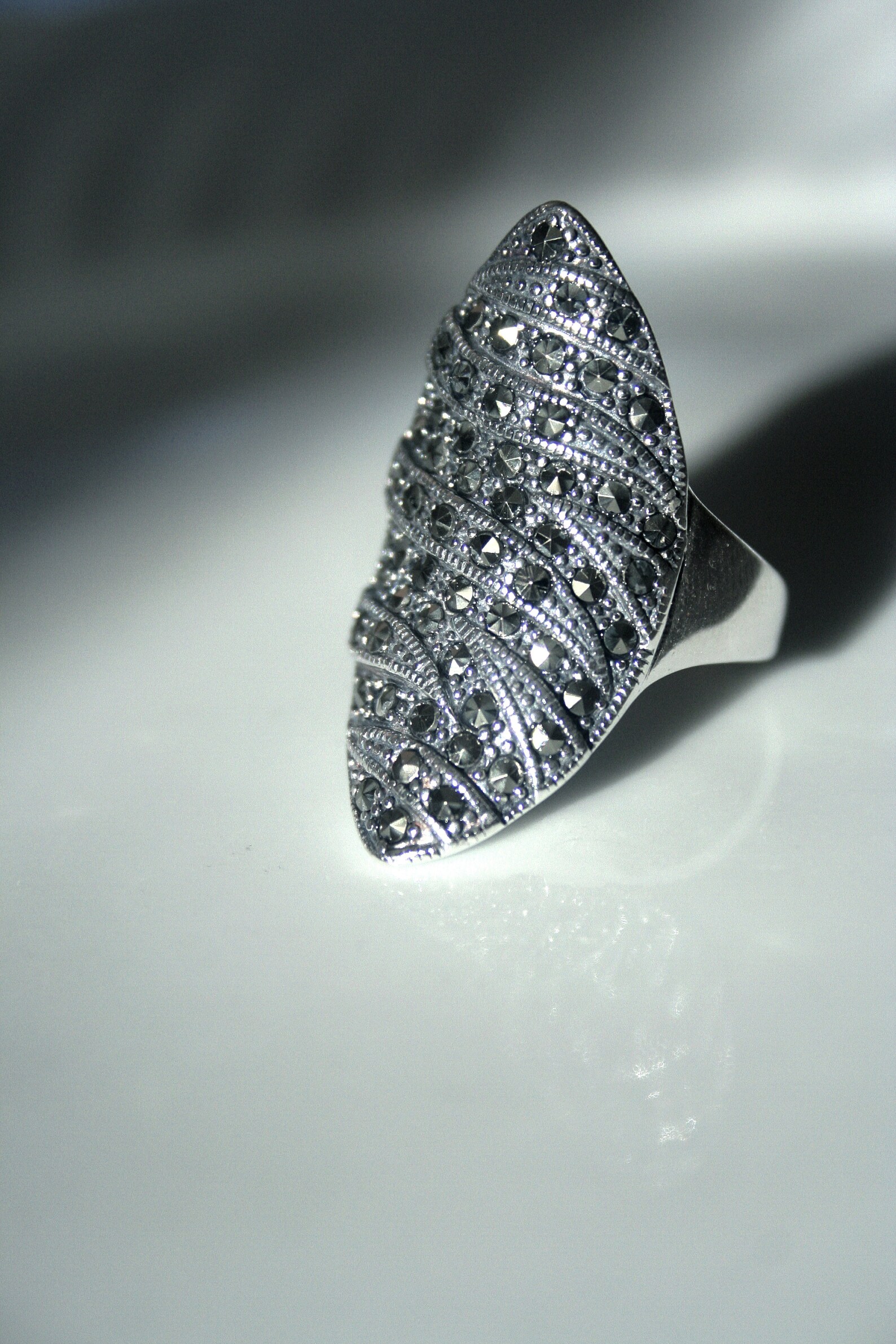 Marcasite 925 Sterling Silver Rings Womens Rings Silver - Etsy