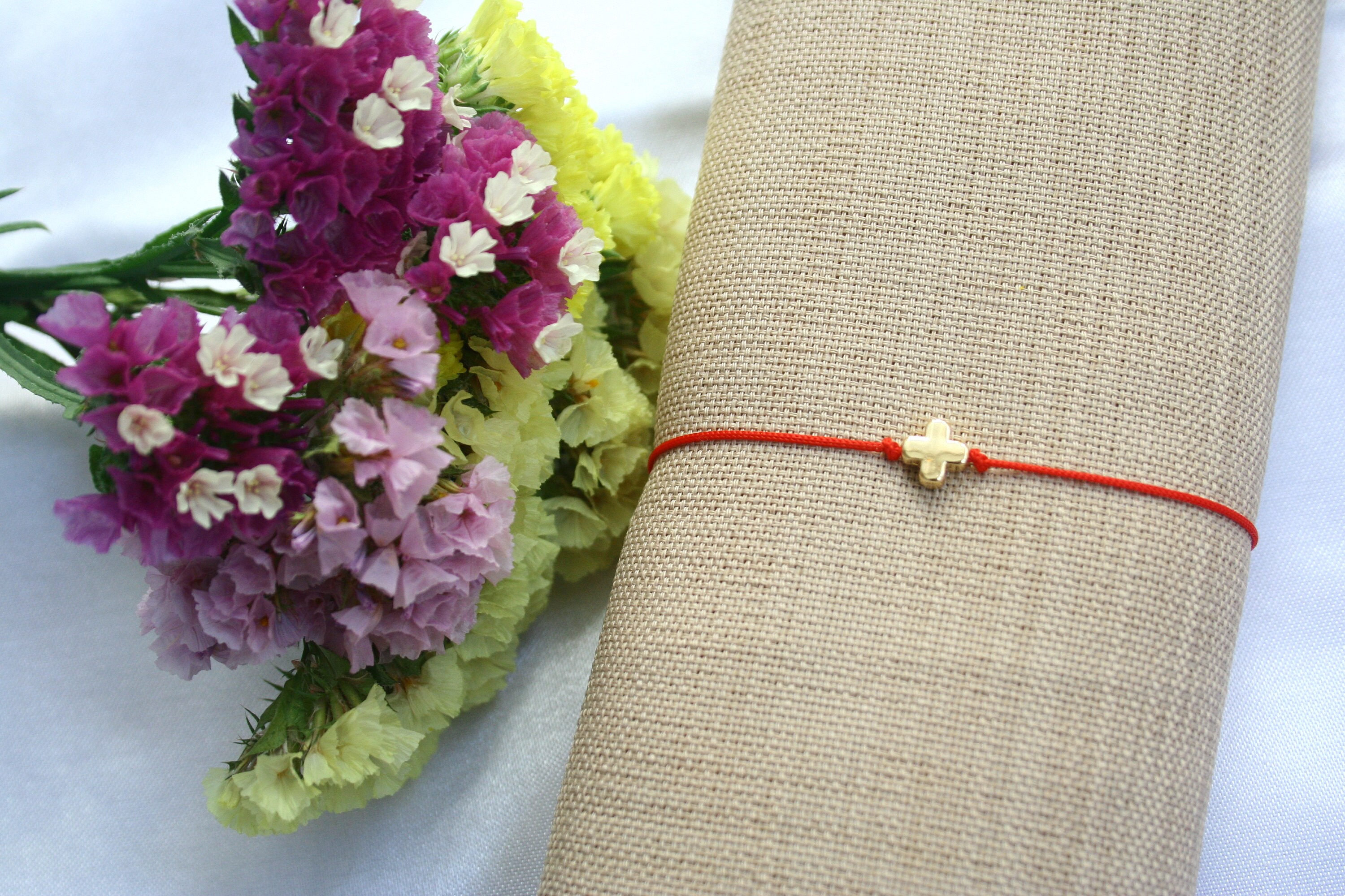 Cross Red String Bracelet, Christianity Bracelet , Couples Protection ...