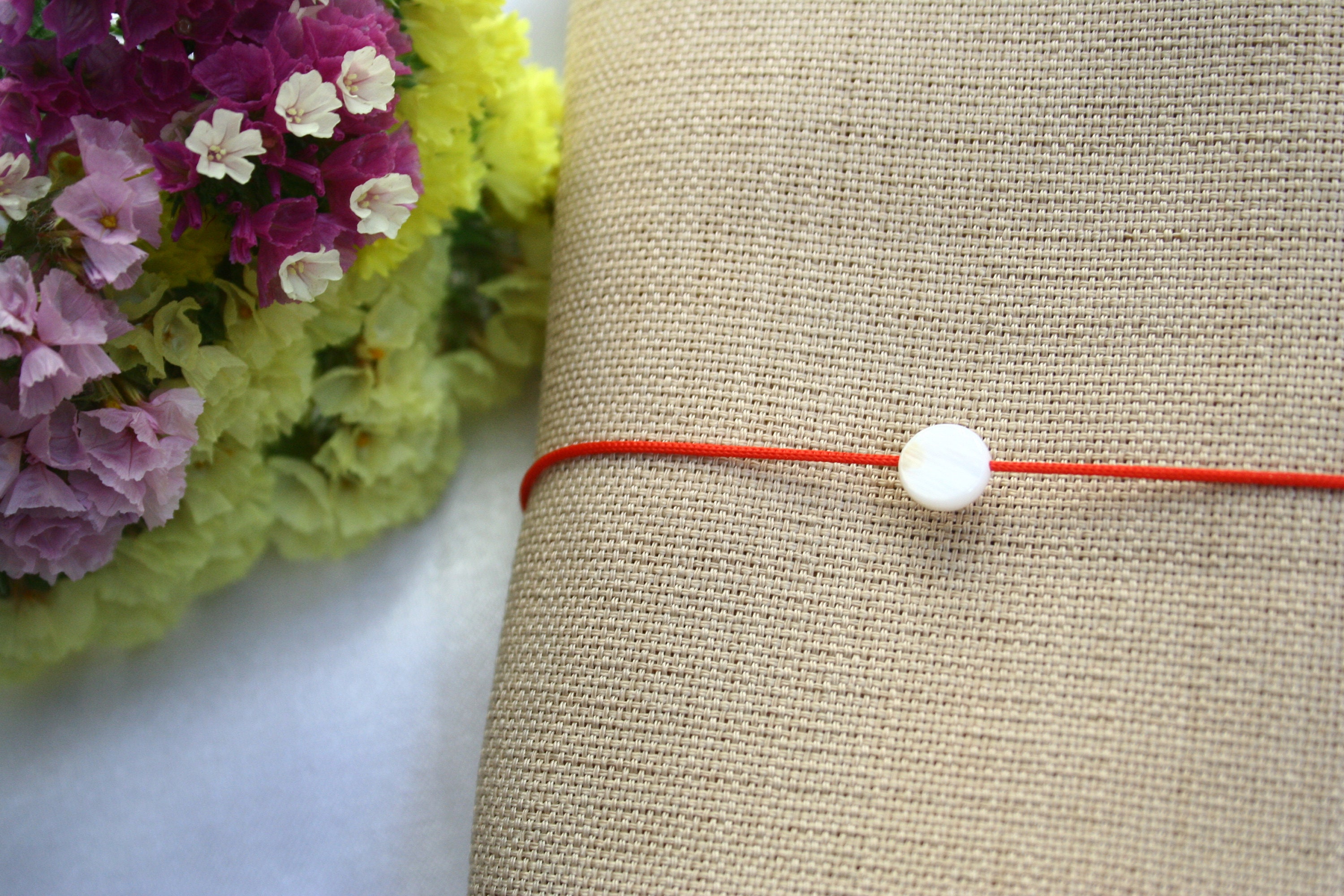 Red String Bracelet, Pearl Bracelet, Couples for Protection, Friendship ...