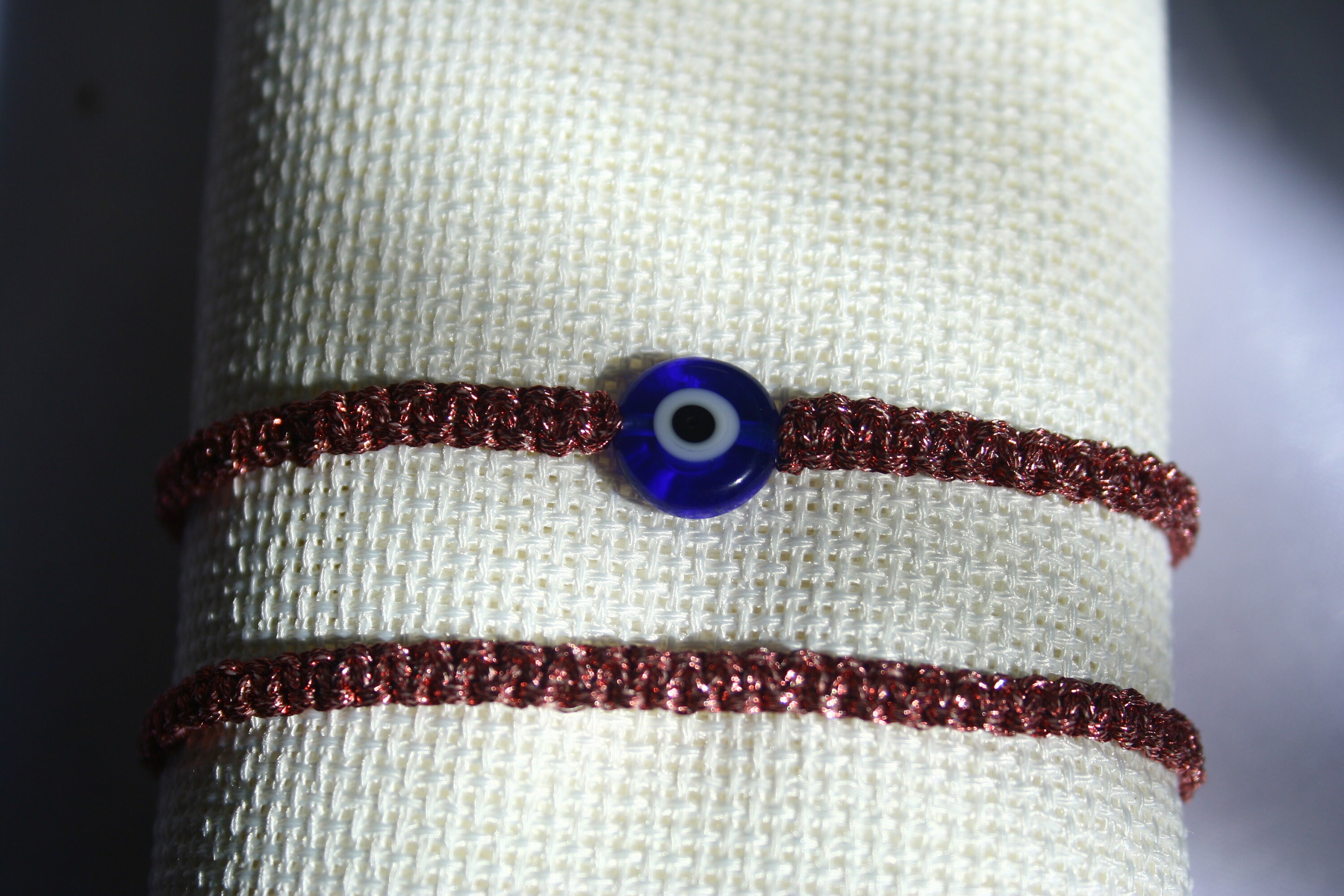 Bronze Evil Eye String Bracelet Bronze Silvery String Bracelet for ...