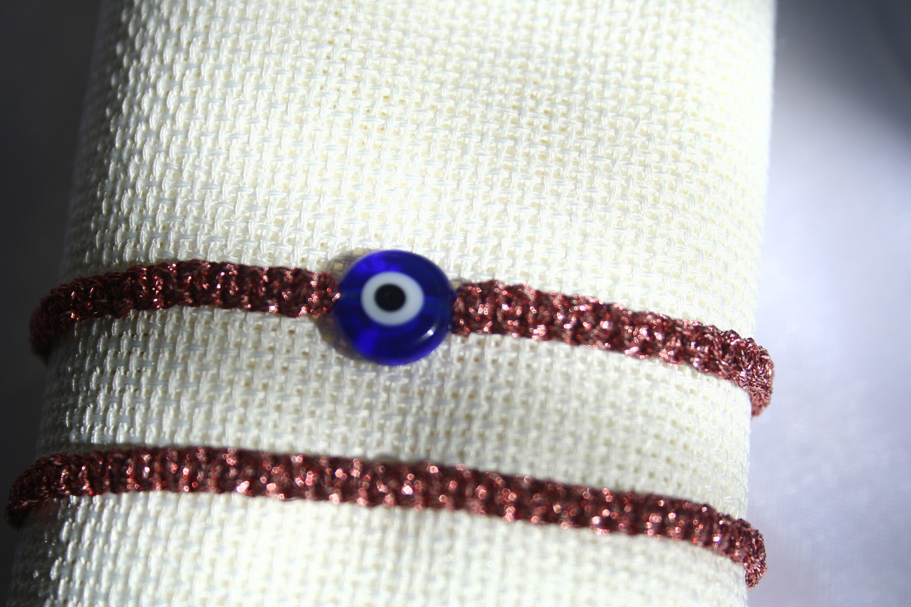 Bronze Evil Eye String Bracelet Bronze Silvery String Bracelet for ...