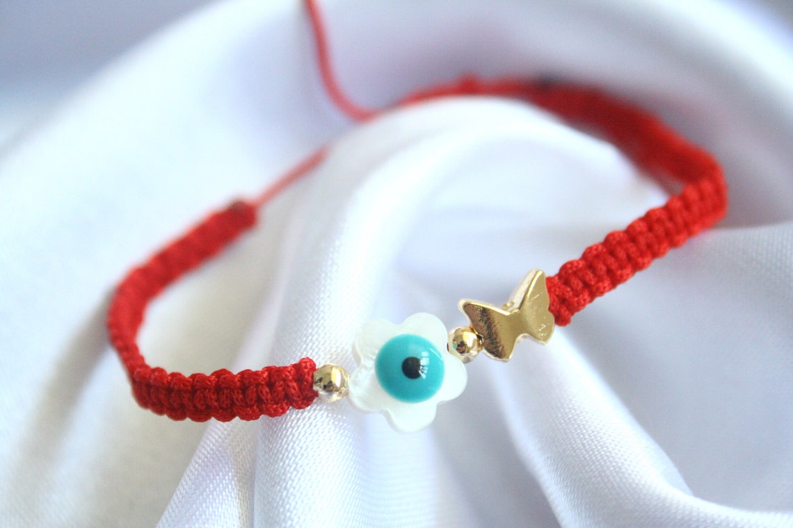 Red String Evil Eye Bracelet for Protection Womens Jewelry Red - Etsy