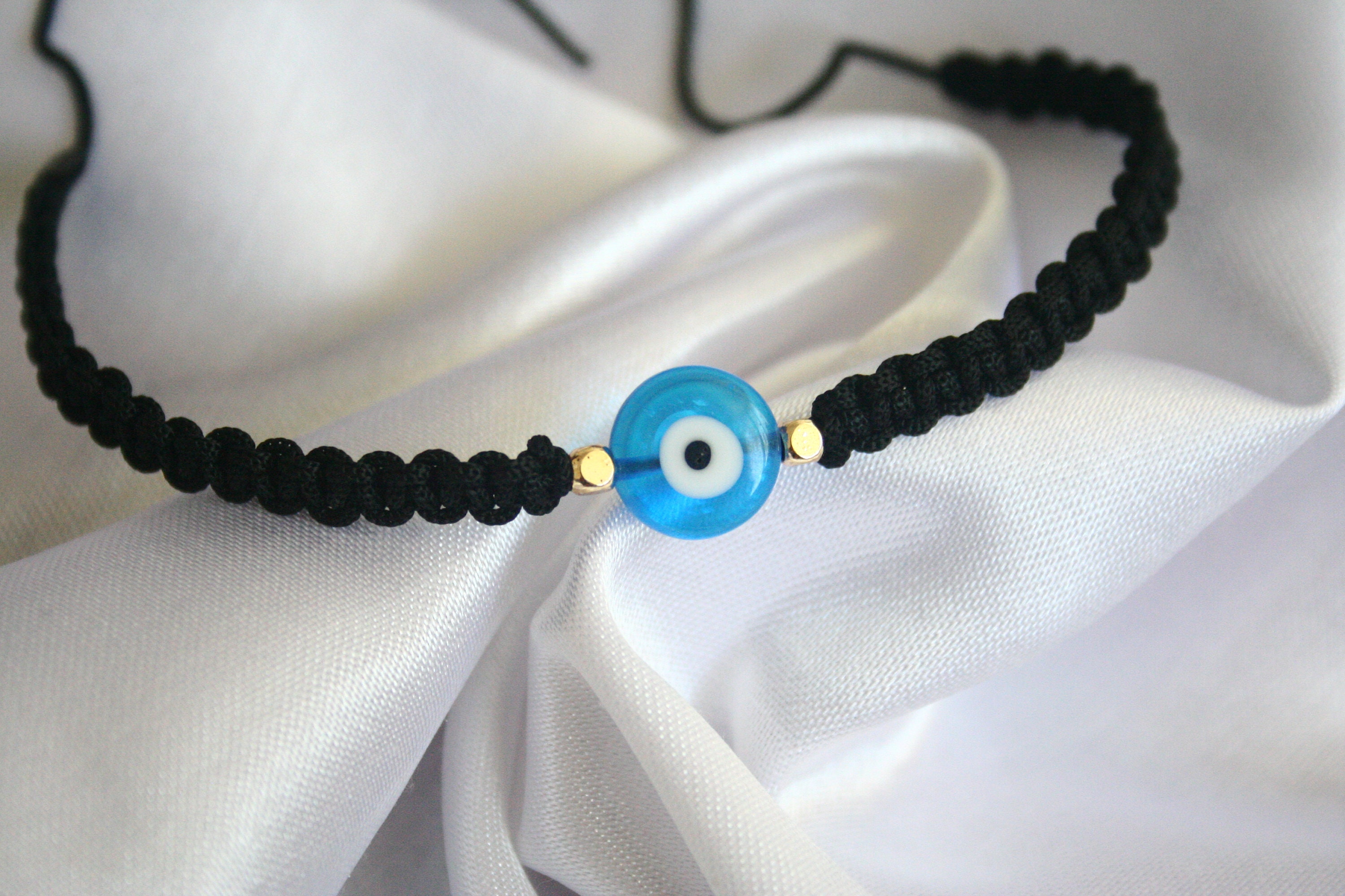 String Evil Eye Bracelet 11 Mm Evil Eye String Bracelet Mens - Womens ...