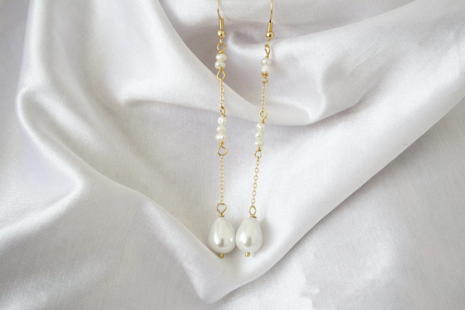 Pearl Earrings Wedding Earrings Handmade Earrings Bridal - Etsy