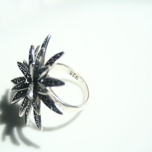 Marcasite 925 Sterling Silver Ring | Marcasite Womens Rings | Marcasite ...