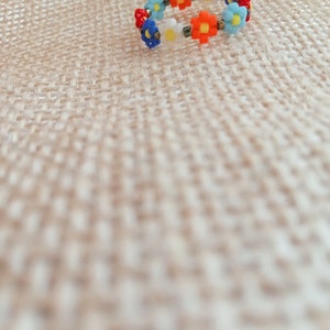Miyuki Ring, Flower Band Miyuki Ring, Daisy Ring, Rings, Delicate ...