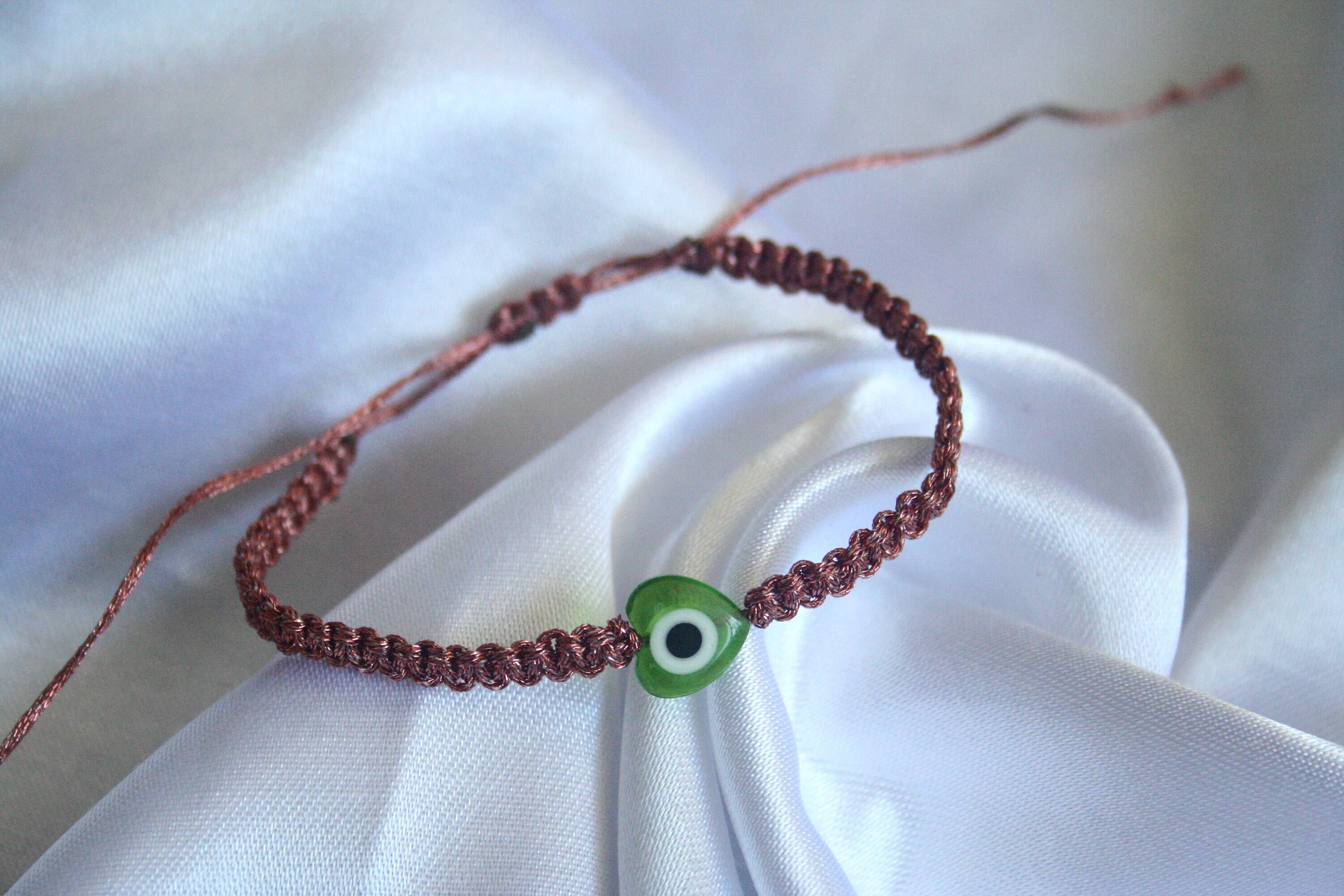 Bronze Evil Eye String Bracelet Bronze Silvery String Bracelet for ...