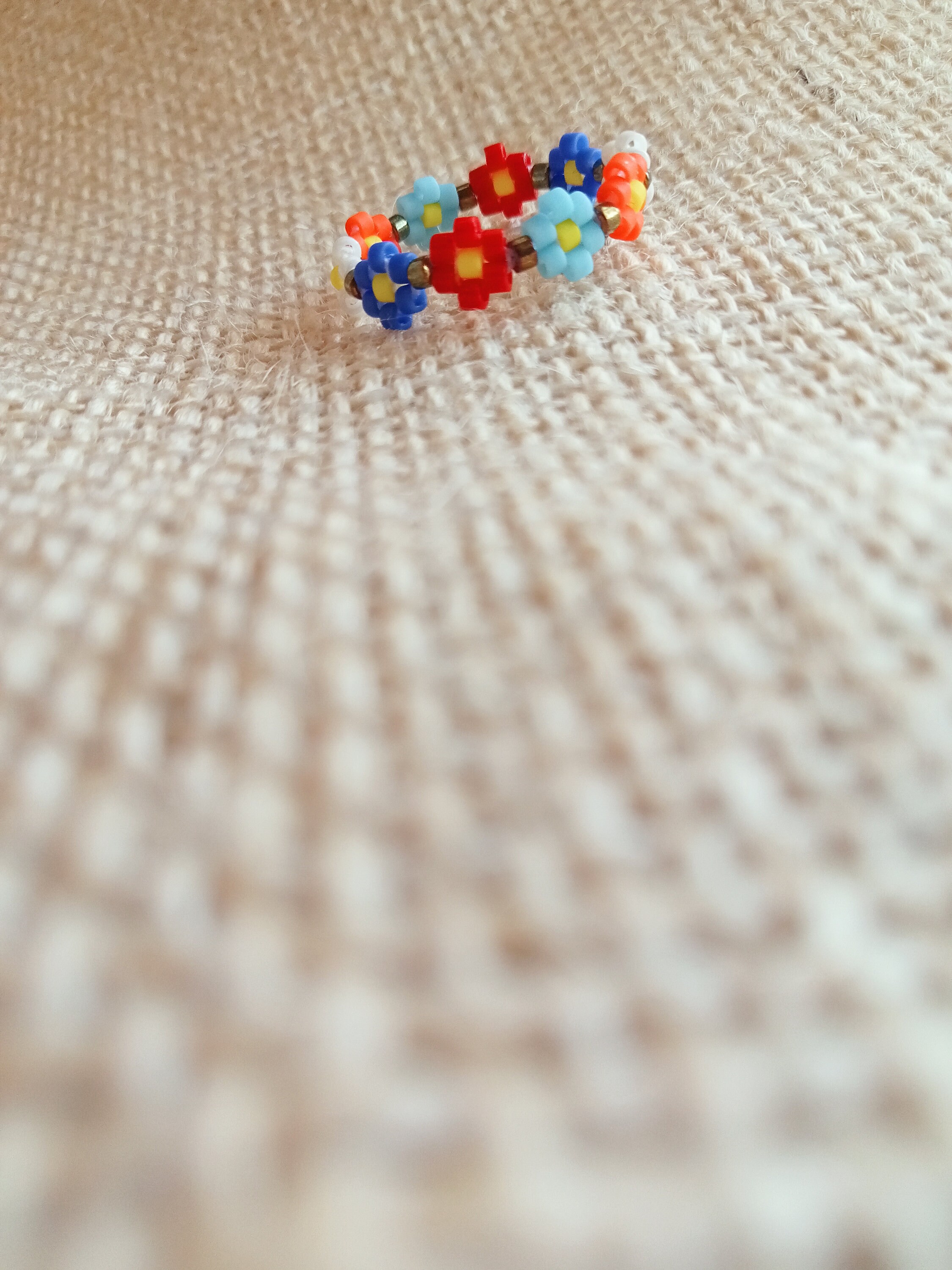 Miyuki Ring, Flower Band Miyuki Ring, Daisy Ring, Rings, Delicate ...