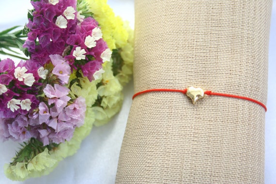 Heart Bracelet Red String Bracelet Couples Bracelet for - Etsy