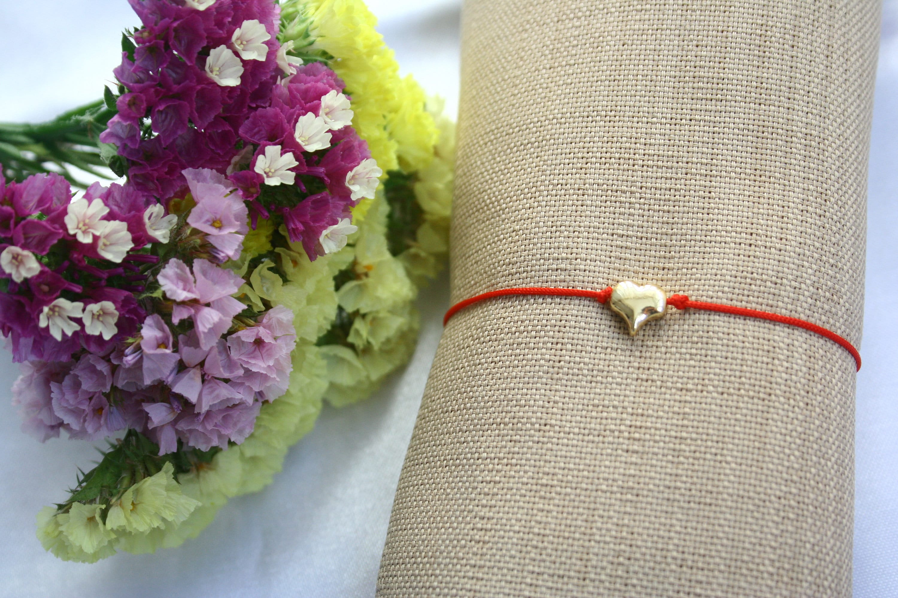 Heart Bracelet, Red String Bracelet, Couples Bracelet for Protection ...