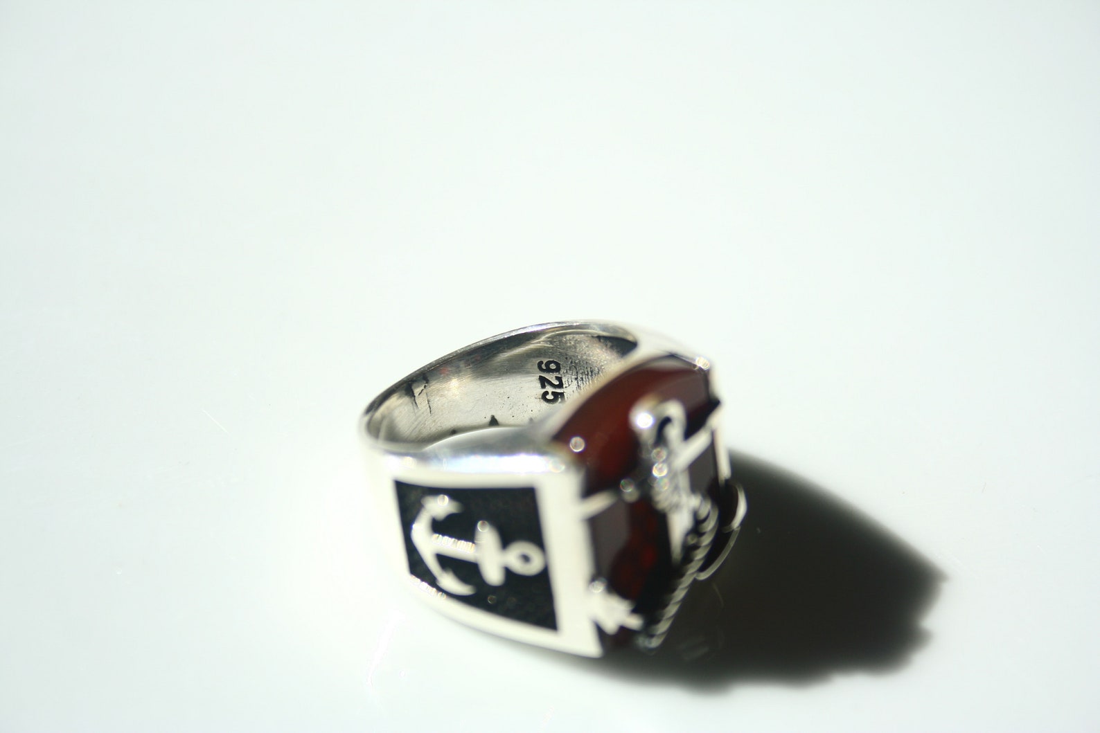 Anchor Ring Men 925 Sterling Silver Rings for Men Anchor Rings With ...