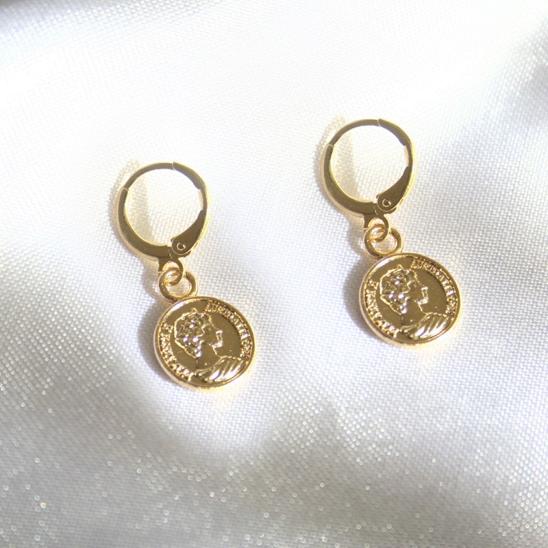 Dangle Coin Earrings - Etsy