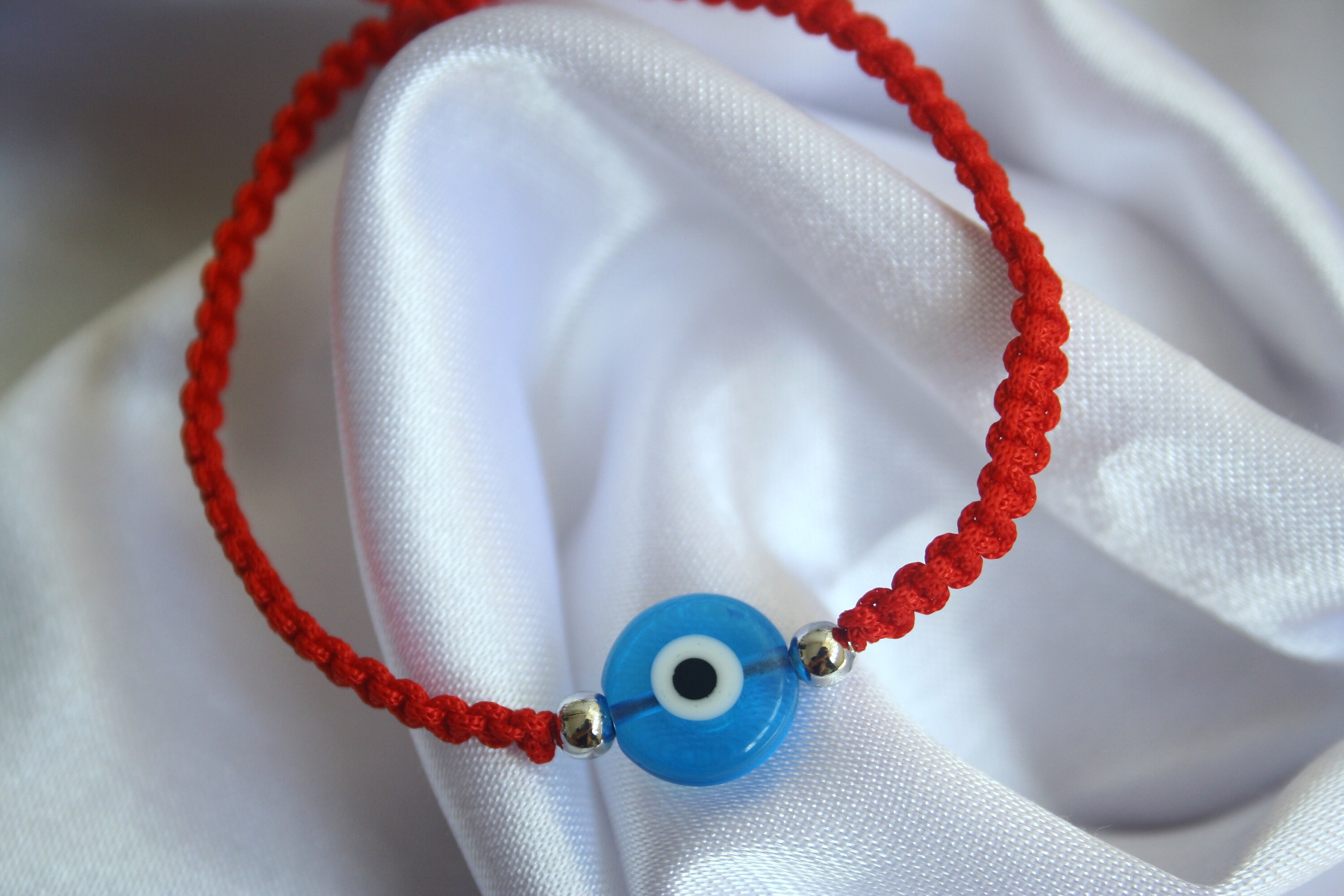 Red String Evil Eye Bracelet, Red String Bracelet for Protection Womens ...