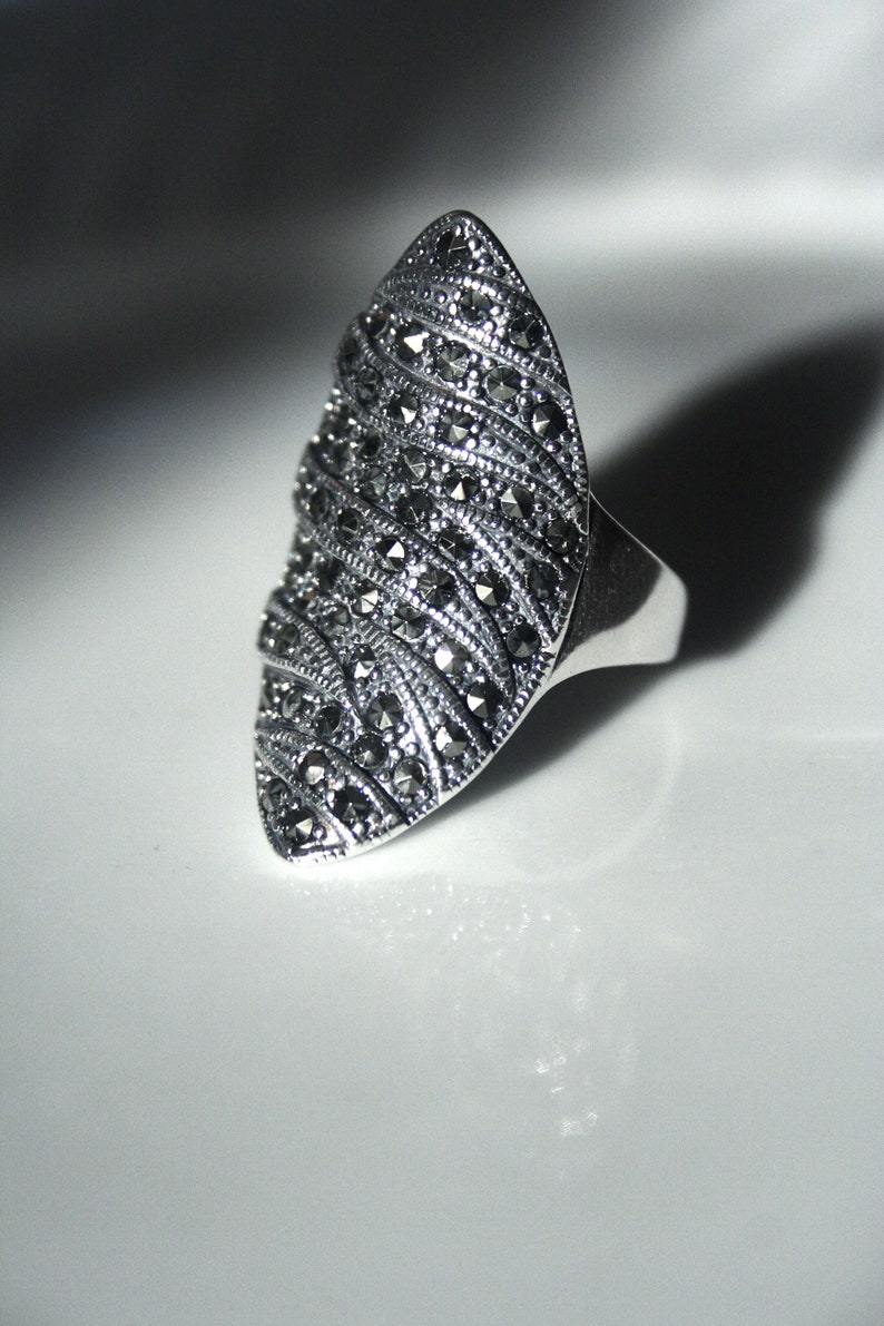 Marcasite 925 Sterling Silver Rings Womens Rings Silver - Etsy