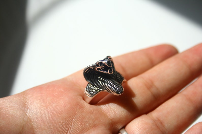 Snake Ring Silver Serpent Jewelry Animal Minimalist Ring Unique 925 ...