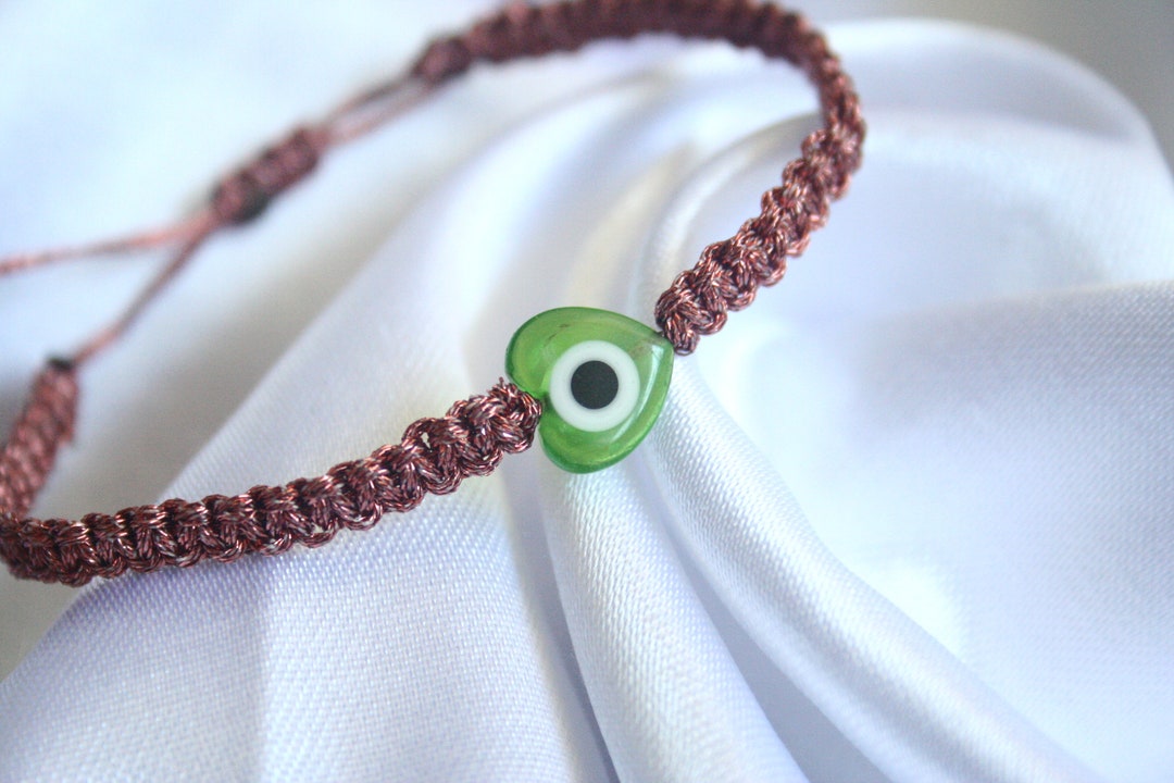 Bronze Evil Eye String Bracelet Bronze Silvery String Bracelet for ...