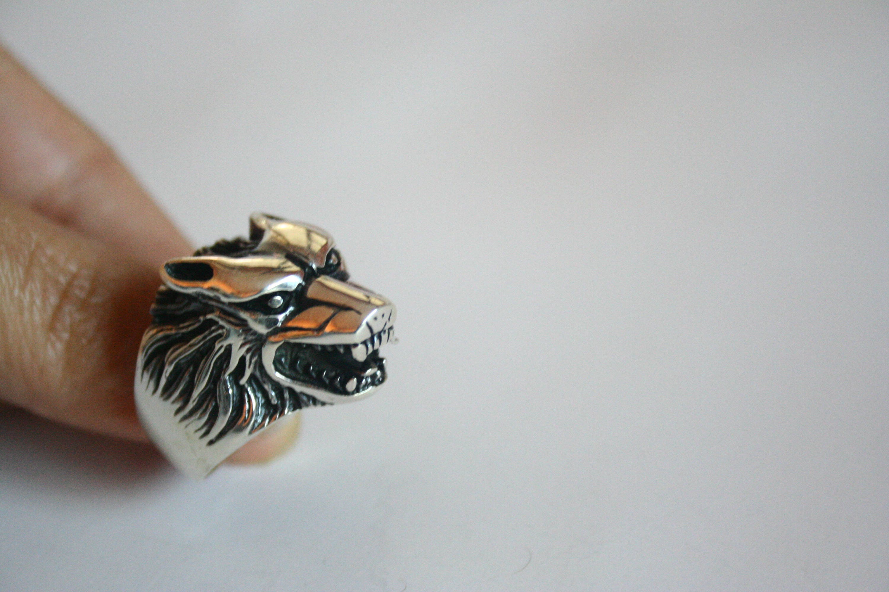 Wolf Man Ring, Men's Rings, Handmade Men's Jewelry Rings for Mens Rings ...
