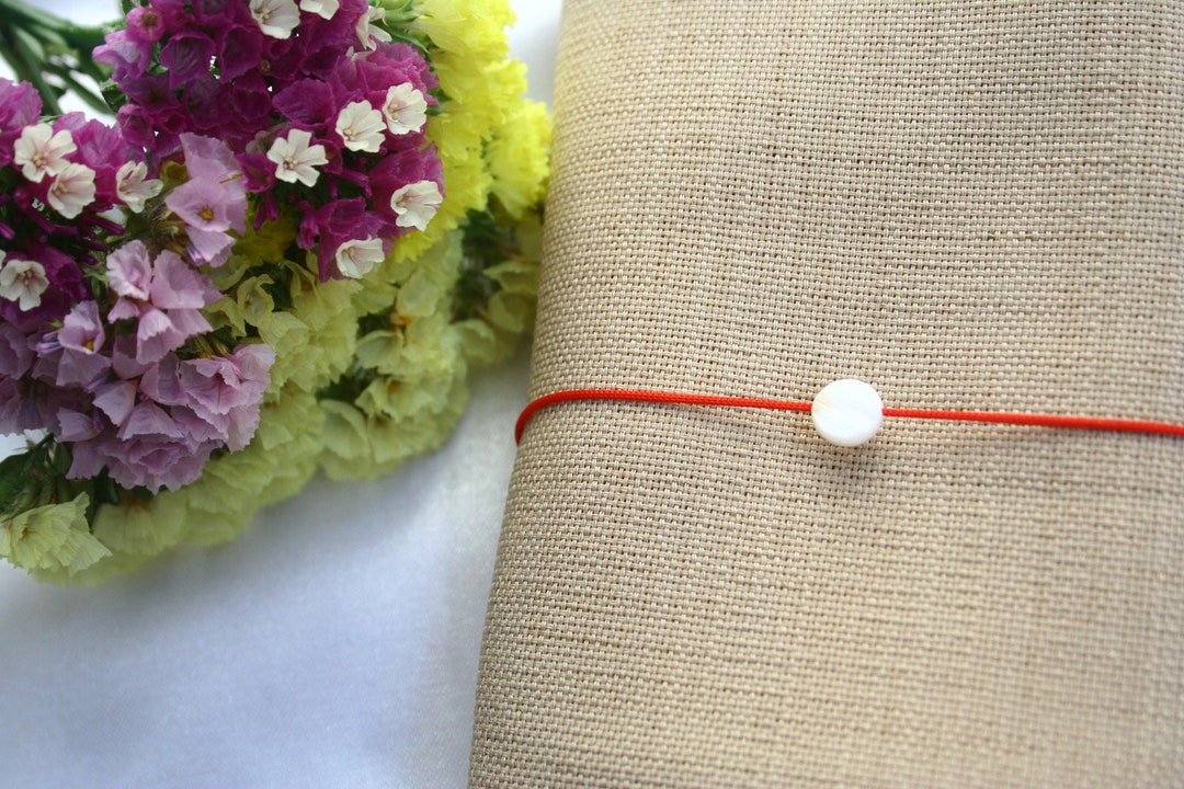 Red String Bracelet, Pearl Bracelet, Couples for Protection, Friendship ...