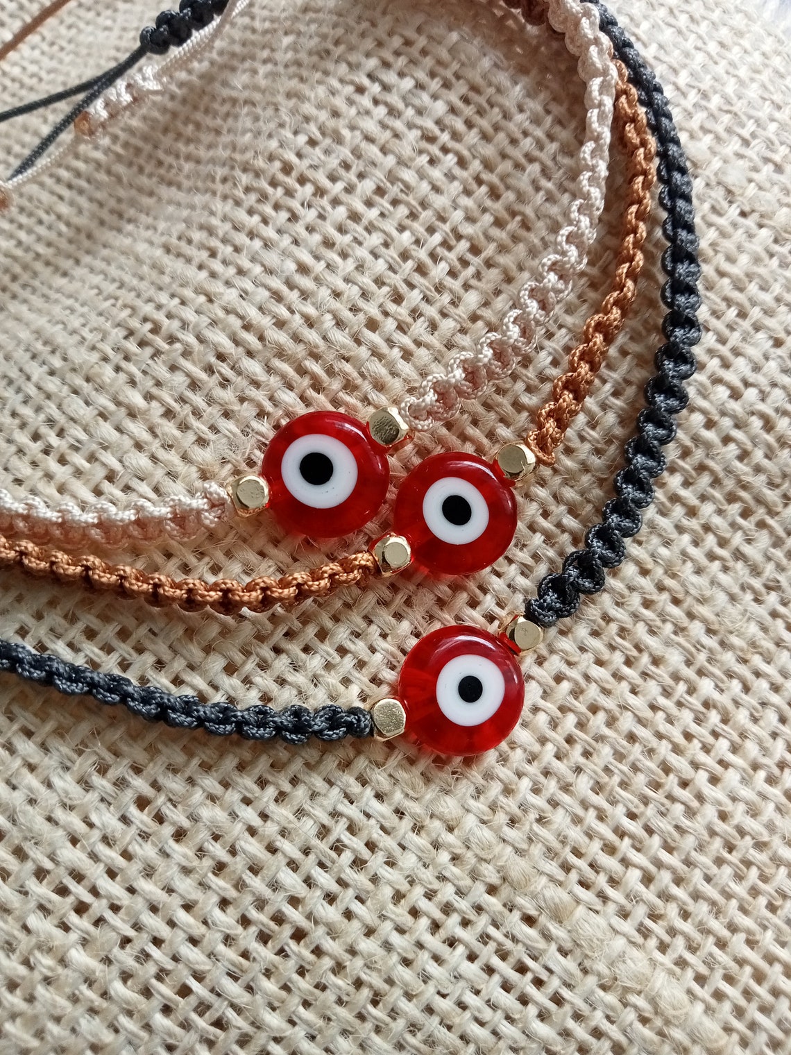Red Evil Eye String Bracelet, Mal De Ojo for Protection Womens Jewelry ...