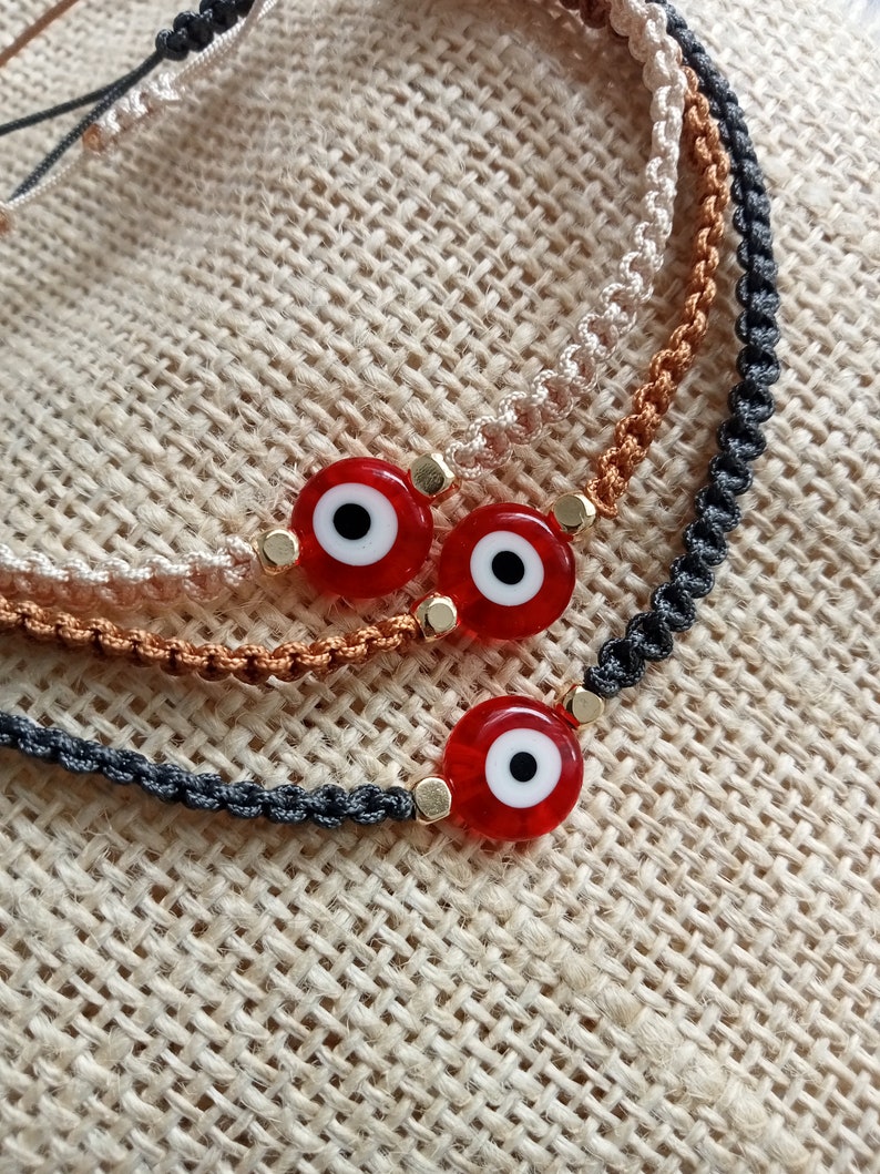 Red Evil Eye String Bracelet, Mal De Ojo for Protection Womens Jewelry ...