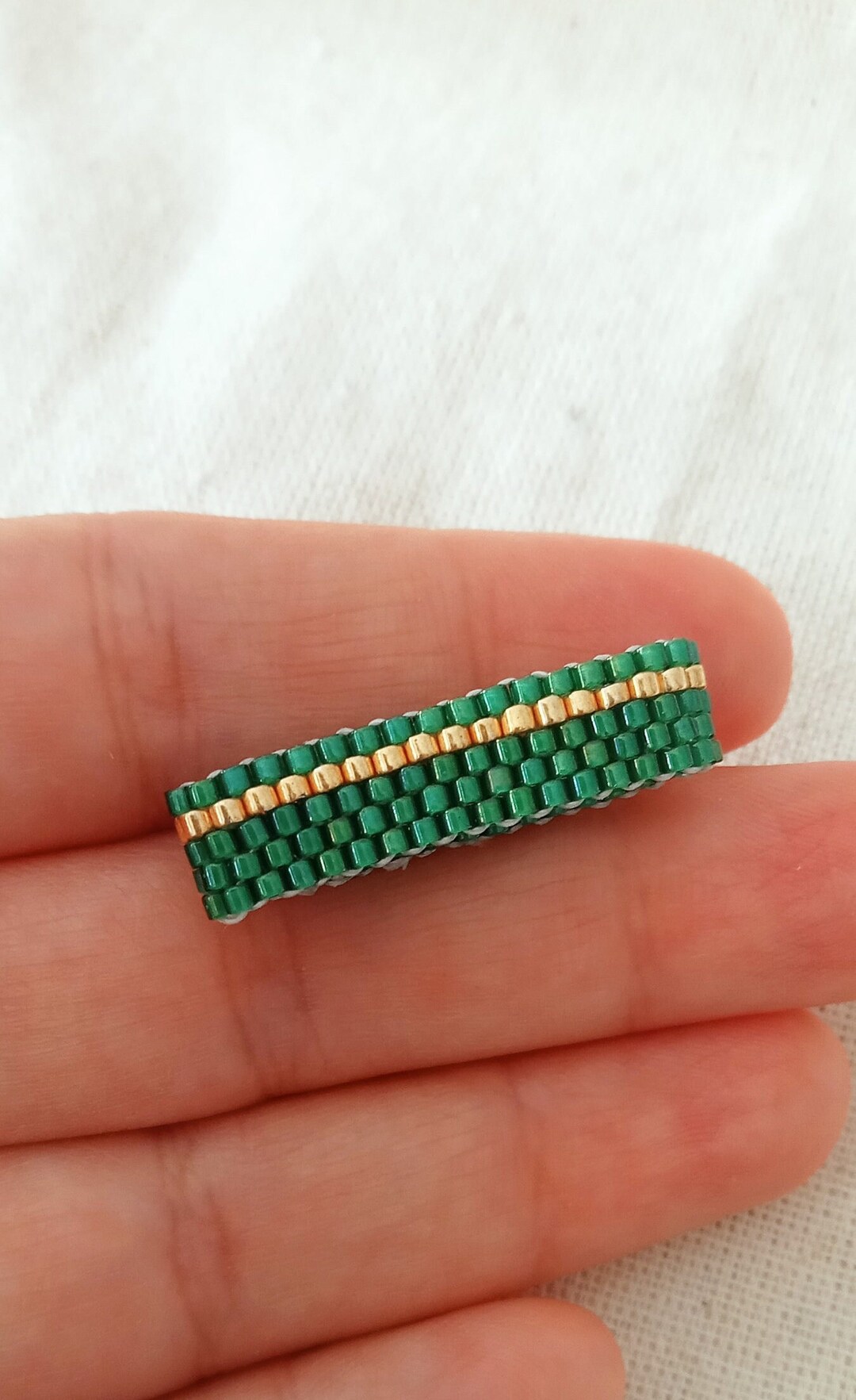 Miyuki Ring, Band Miyuki Ring, Promise Ring, Rings, Delicate Miyuki ...