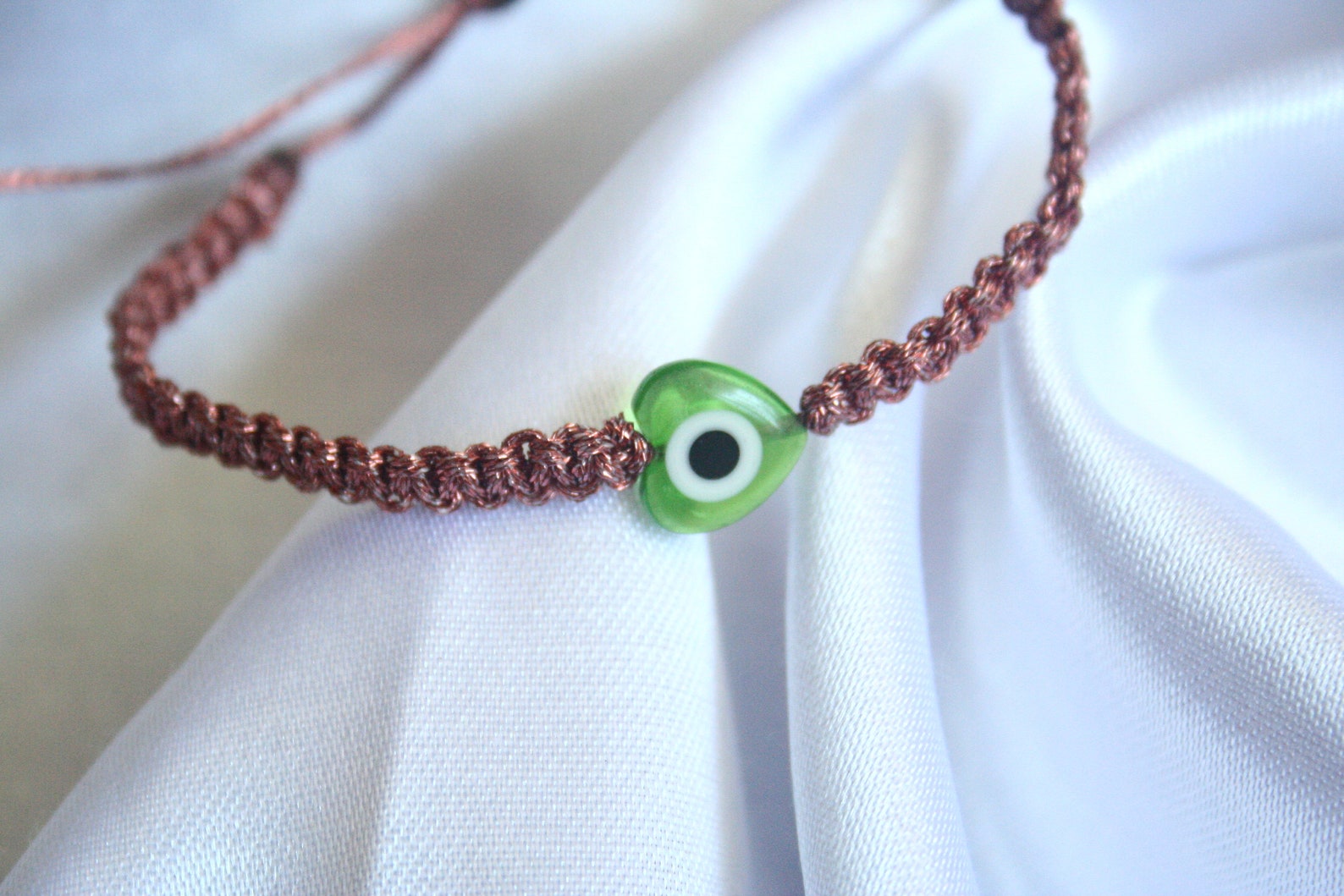 Bronze Evil Eye String Bracelet Bronze Silvery String Bracelet for ...