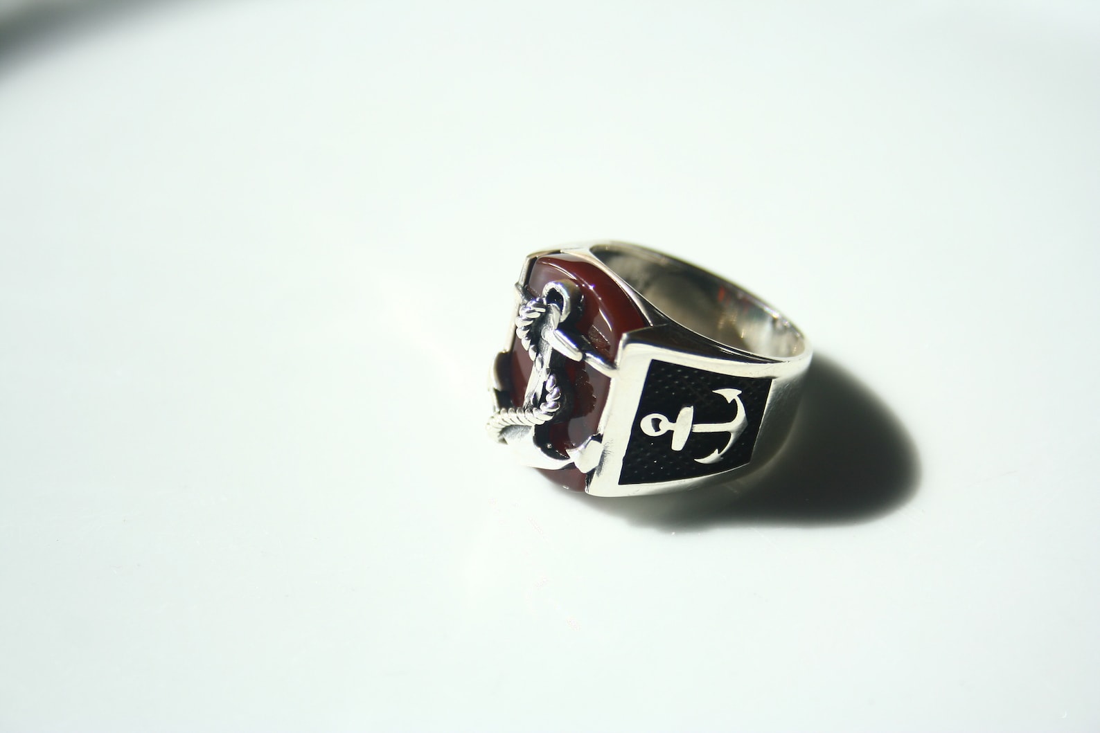 Anchor Ring Men 925 Sterling Silver Rings for Men Anchor Rings With ...