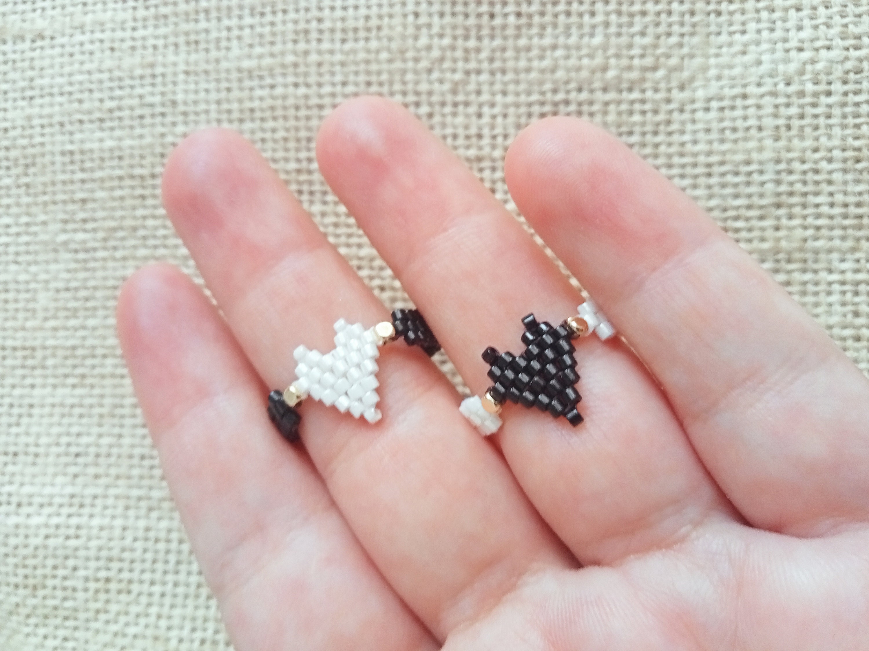 Yin Yang Miyuki Ring, Wedding Band, Woman Rings, Handwoven Ring, Seed ...