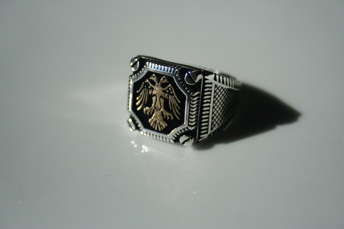 Double Headed Eagle Ring Signet Ring Eagle Ring for Men 925 - Etsy