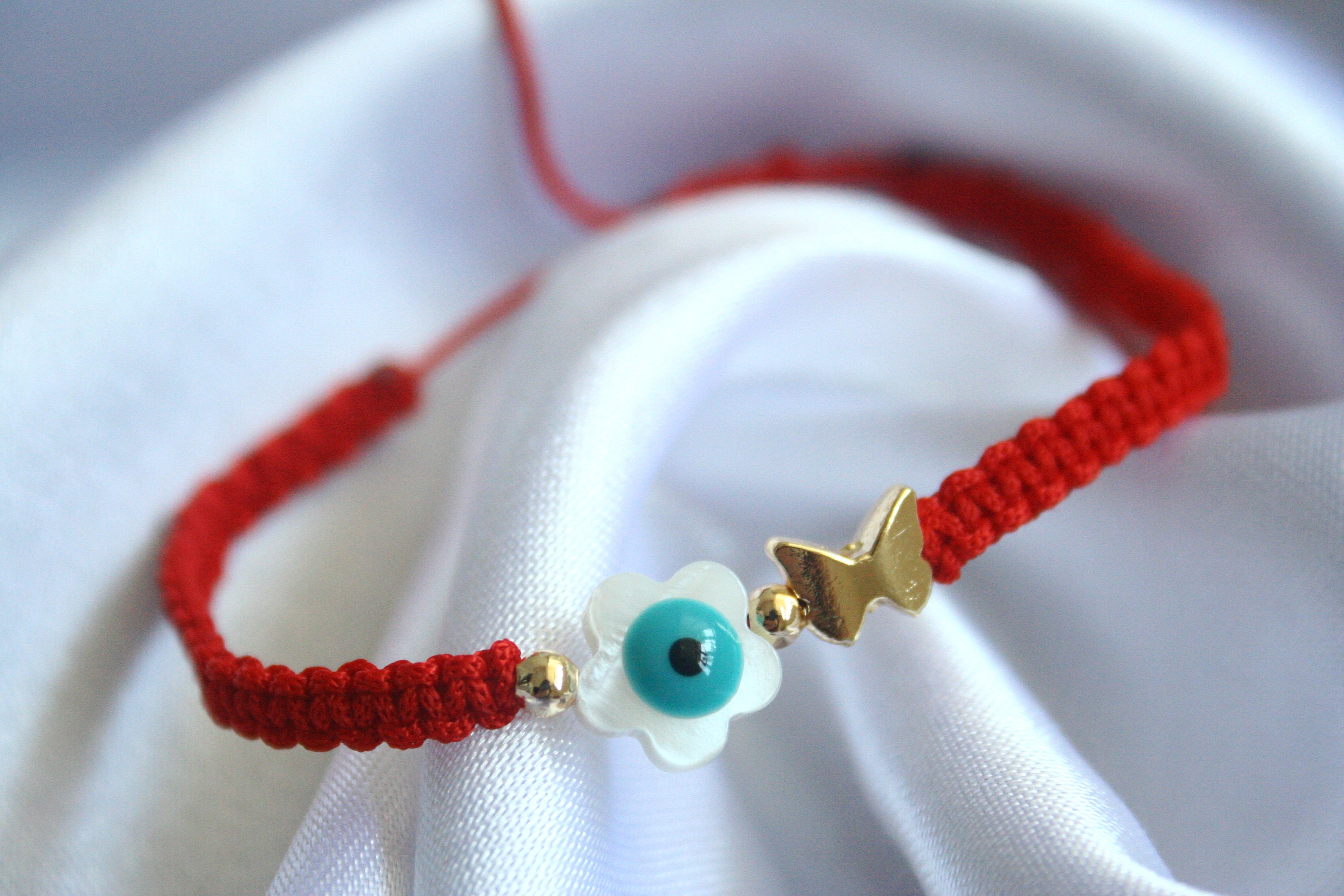 Red String Evil Eye Bracelet for Protection Womens Jewelry Red - Etsy