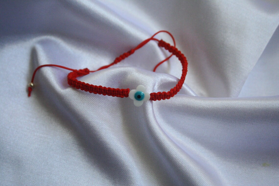 Red String Evil Eye Bracelet Christian Prayer Bracelet for - Etsy