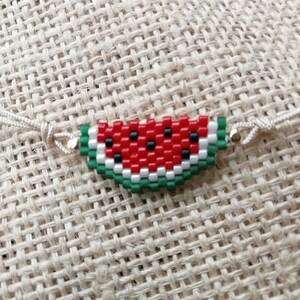 Watermelon Miyuki Bracelet, Womens Jewelry, Miyuki Bracelet, Birthday ...