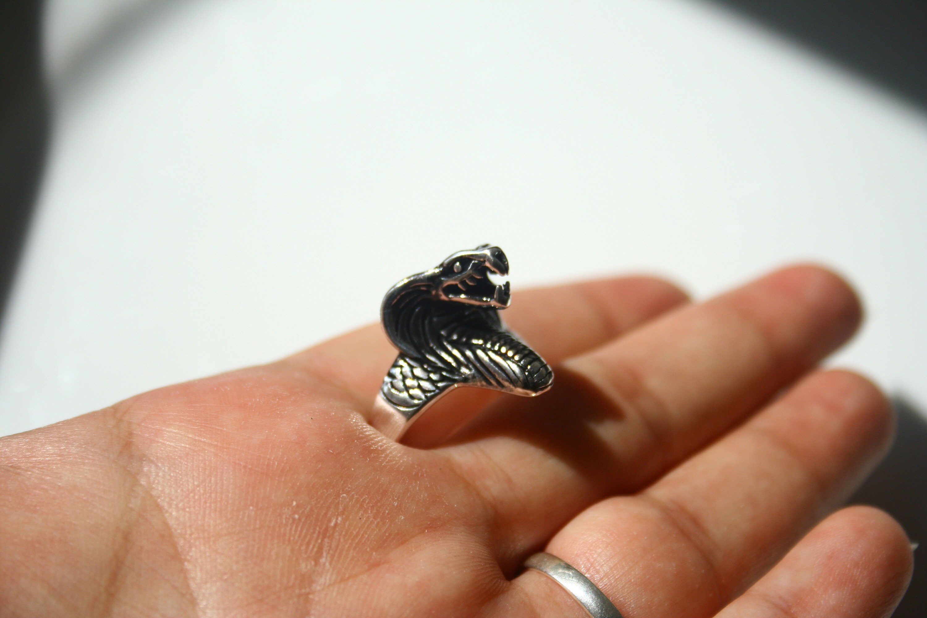 Snake Ring Silver Serpent Jewelry Animal Minimalist Ring Unique 925 ...