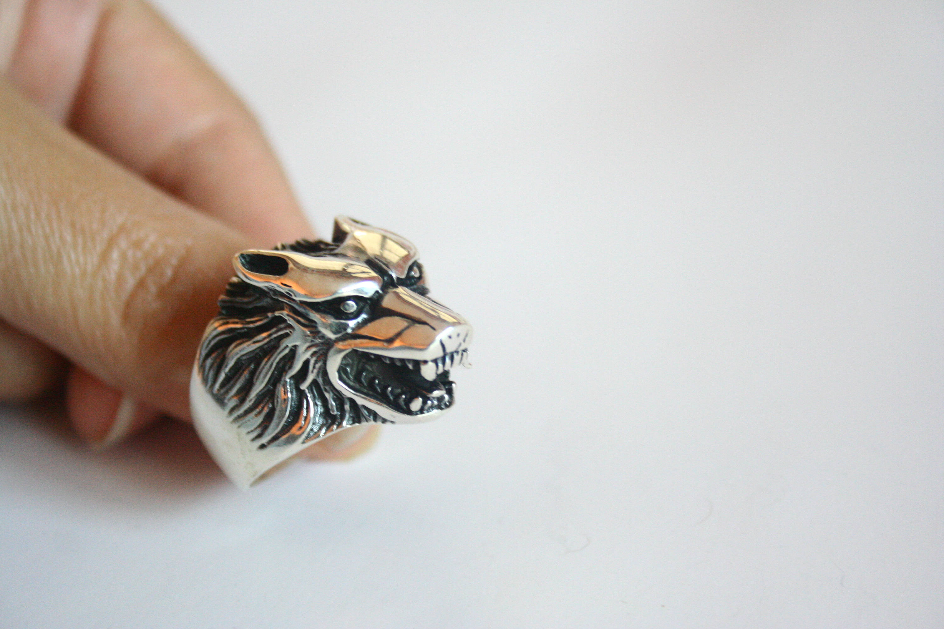Wolf Man Ring Men's Rings Handmade Men's Jewelry - Etsy